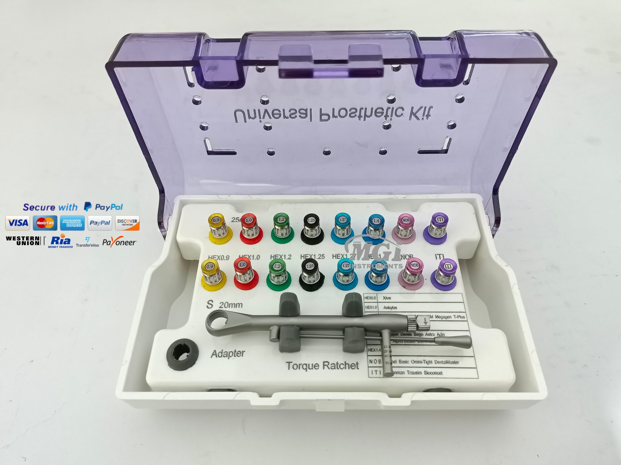 Universal prosthetic kit - MGI INSTRUMENTS universal prosthetic kit