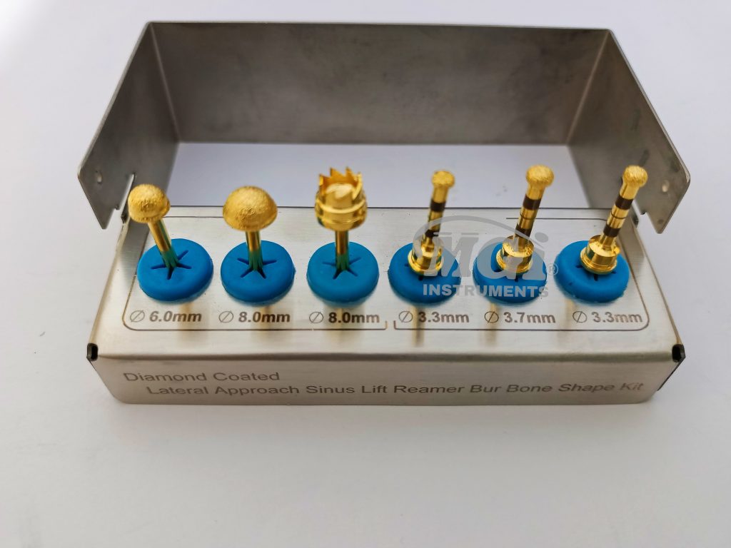 Lateral approach sinus lift bur kit - MGI INSTRUMENTS